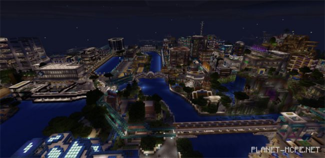 Download Blue City [Town] Map For Minecraft 1.21,1.20
