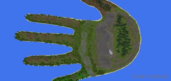 Download Hand Island [Custom Landscape] For Minecraft 1.21,1.20