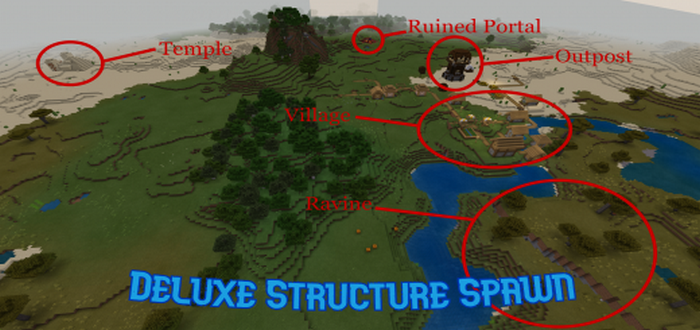 Download Seed: Cool Structures At Spawn For Minecraft 1.21,1.20